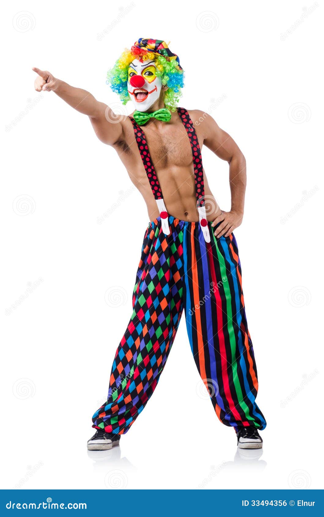 Funny clown stock photo. Image of makeup, happy, occupation - 33494356