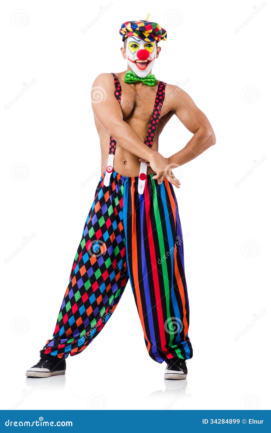 Funny clown stock image. Image of dressed, birthday, happiness - 34284899
