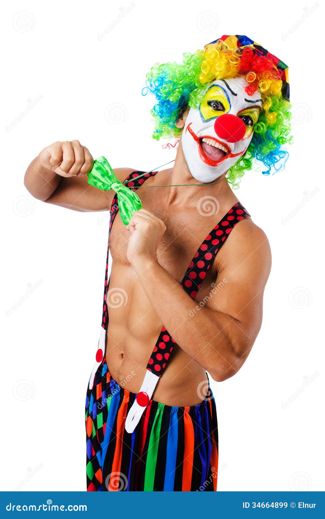 Funny clown stock image. Image of caucasian, happy, holiday - 34664899