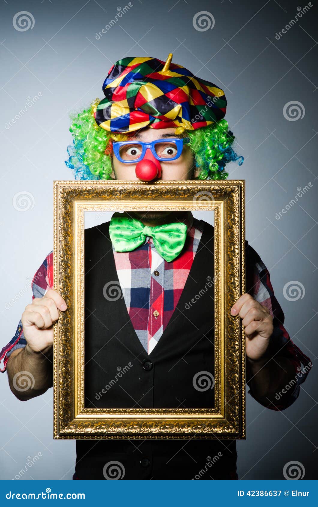 Funny clown stock image. Image of happy, celebration - 42386637