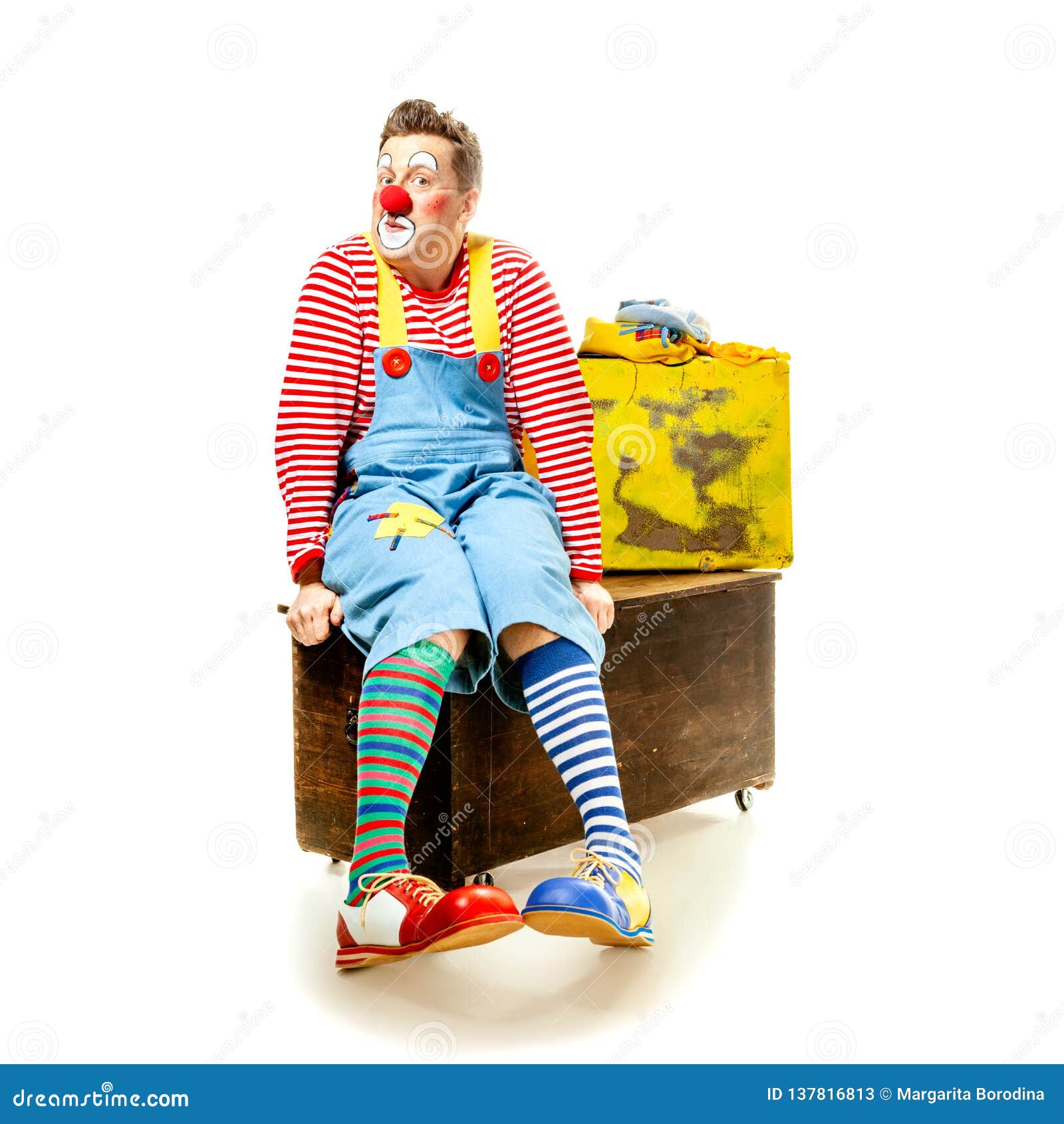 A Funny Clown with Smiling Joyful Expression Stock Image - Image of ...