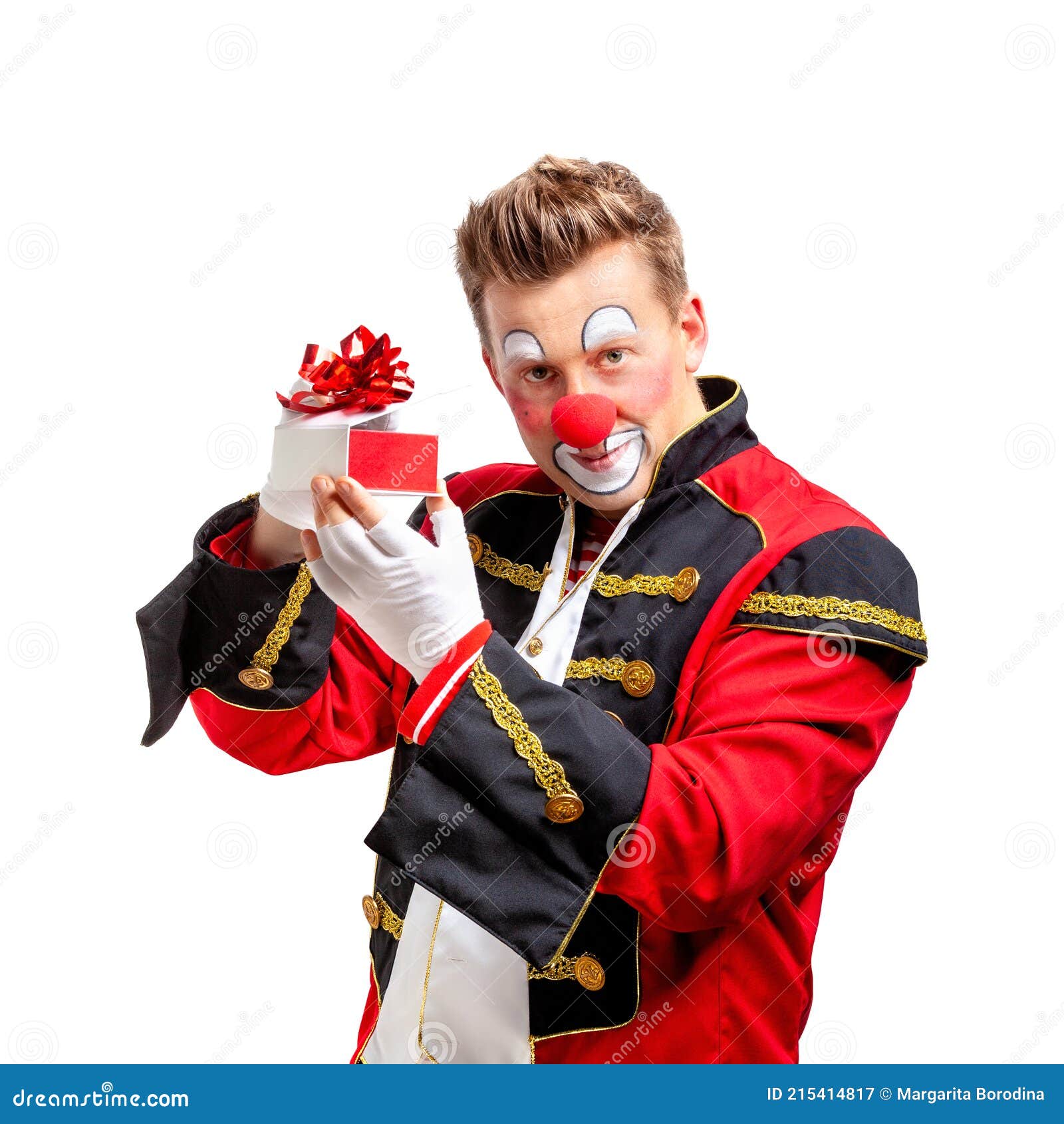 A Funny Clown with Smiling Joyful Expression Stock Image - Image of ...