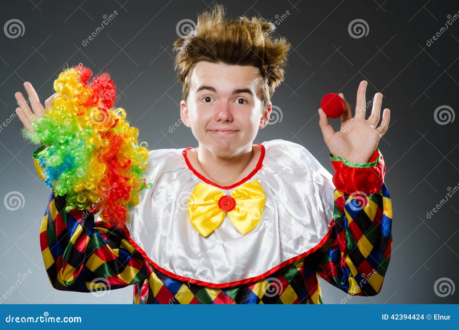 Funny clown stock photo. Image of birthday, character - 42394424