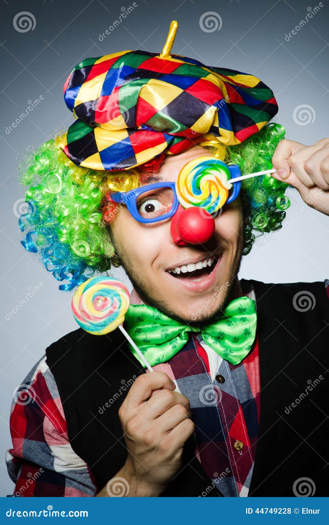 Funny clown stock photo. Image of happiness, celebration - 44749228