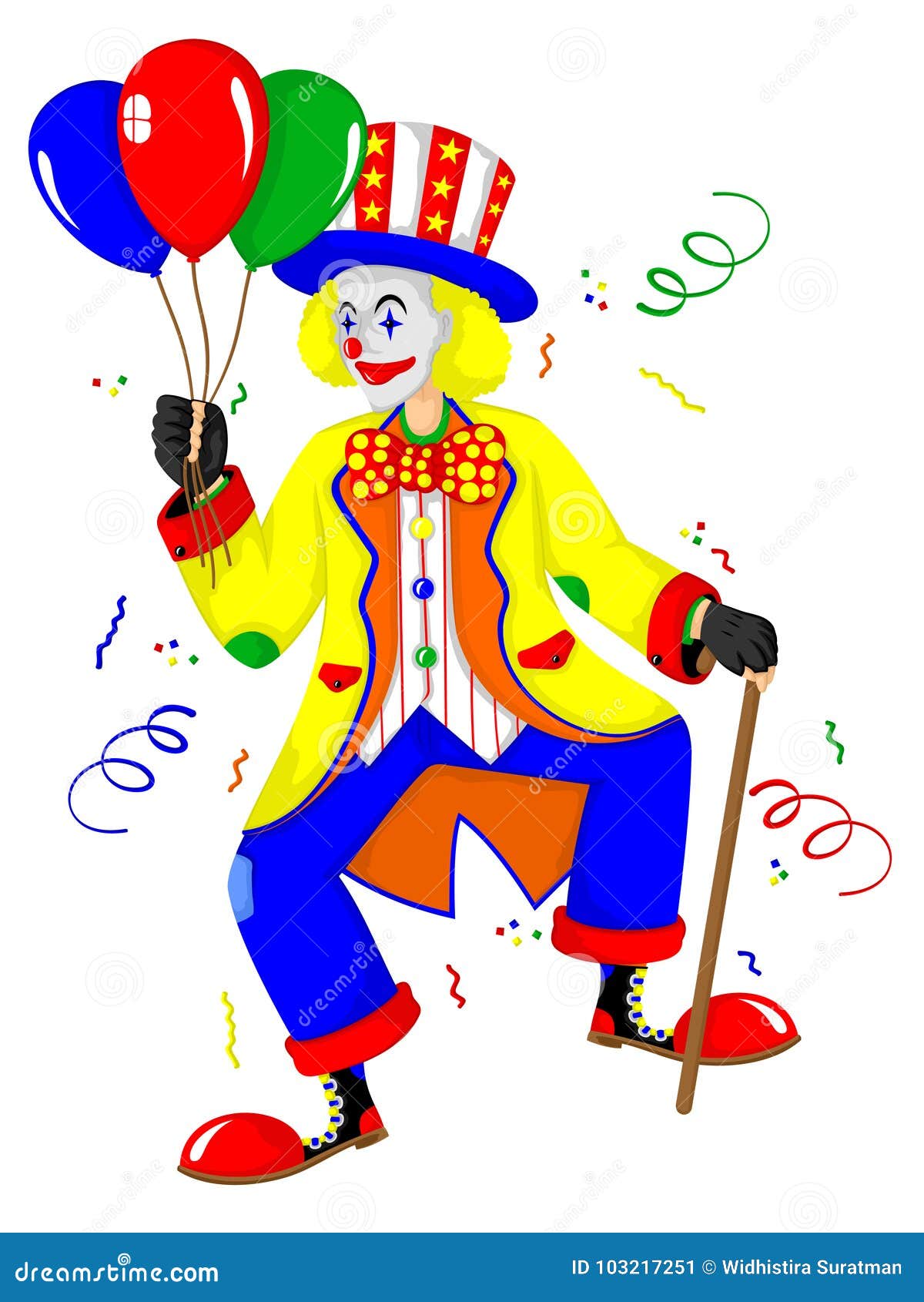 Funny Clowns On Happy Birthday Card Royalty-Free Stock Image ...