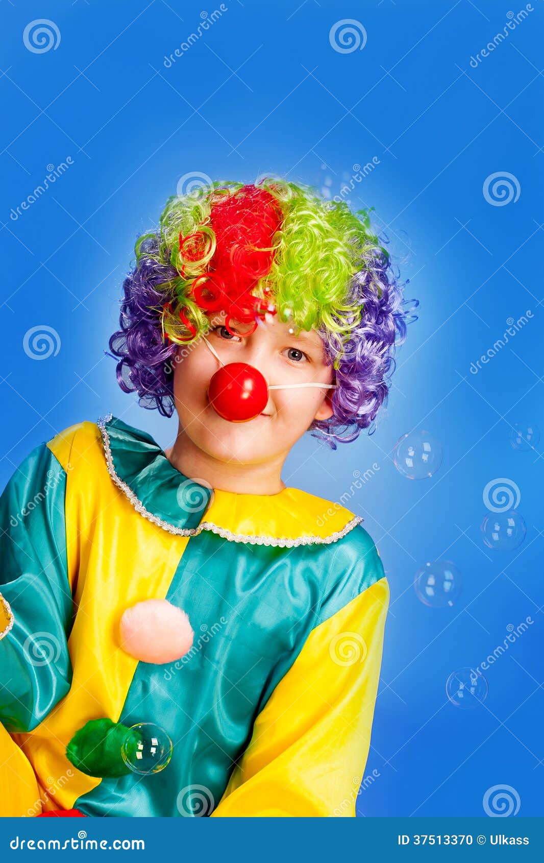 Funny clowns colored hair stock photo. Image of expressive - 37513370