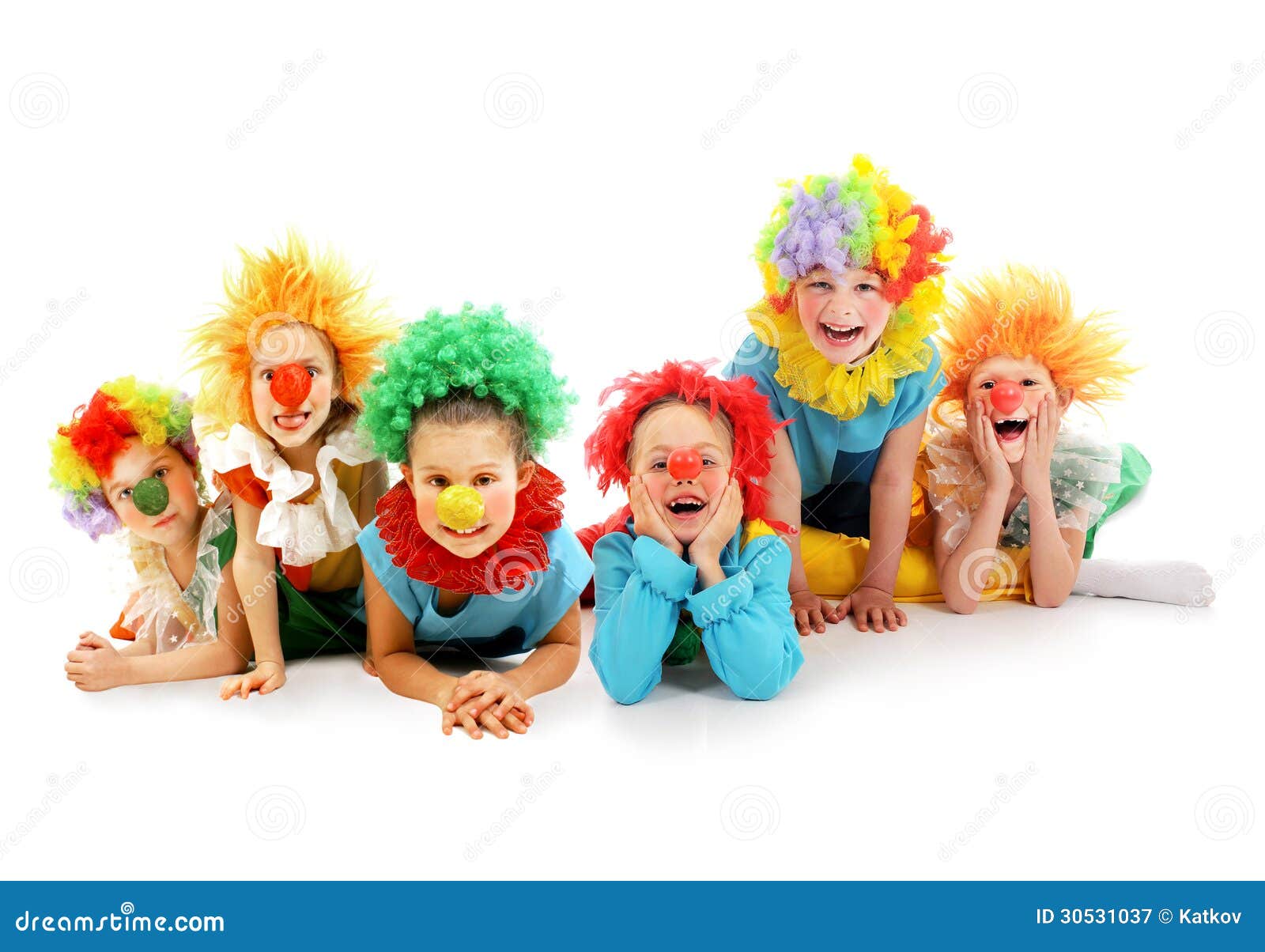 Funny clowns stock image. Image of emotion, color, children - 30531037