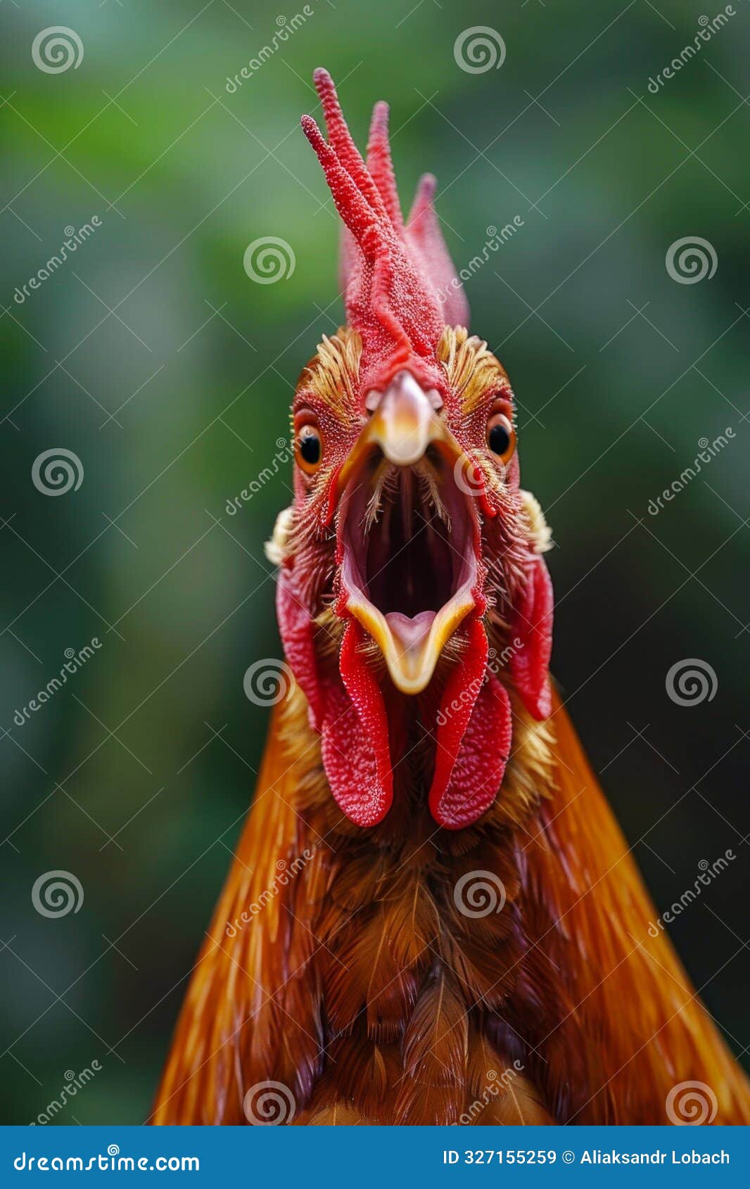Funny Cockerel . a Merry Cockcrow Stock Image - Image of happy ...