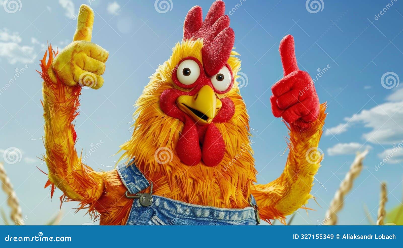 Funny Cockerel . a Merry Cockcrow Stock Image - Image of happy, nature ...