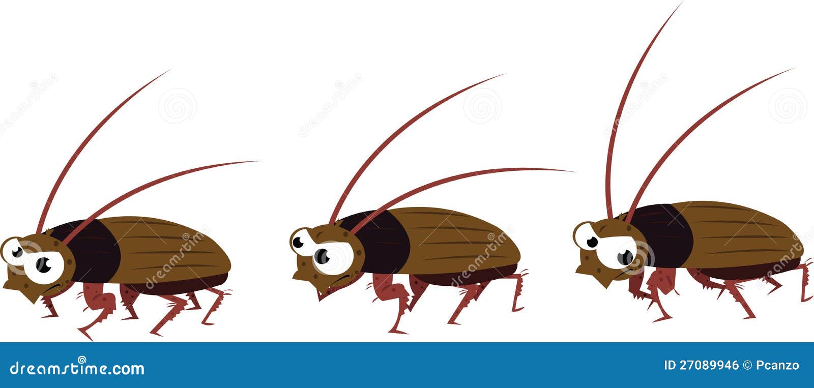Funny cockroach walking stock vector. Illustration of isolated - 27089946
