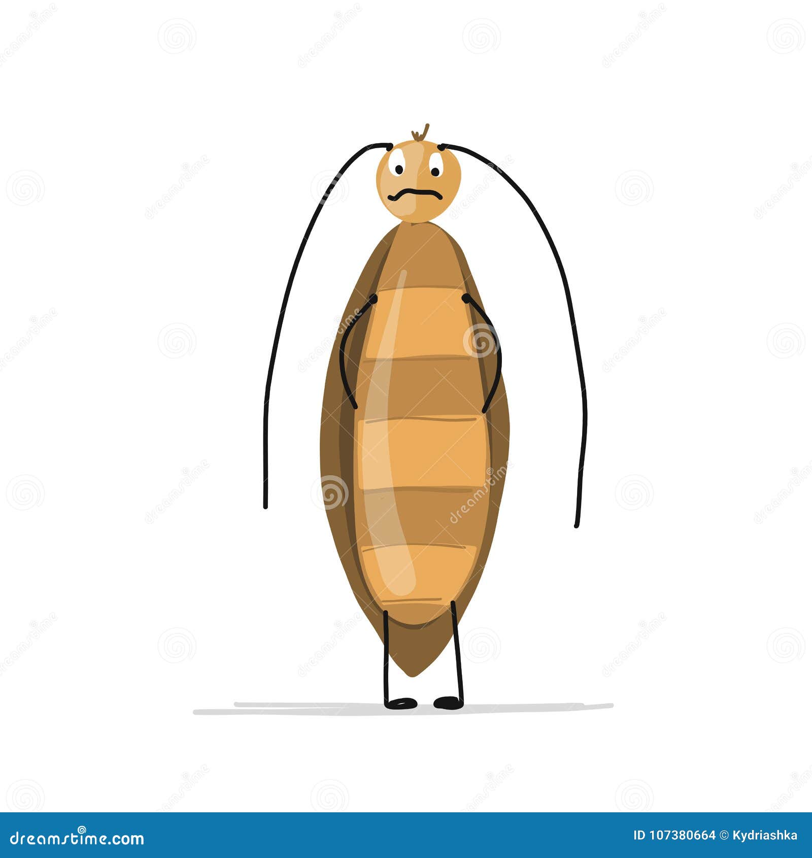 Funny Cockroach for Your Design Stock Vector - Illustration of parasite ...