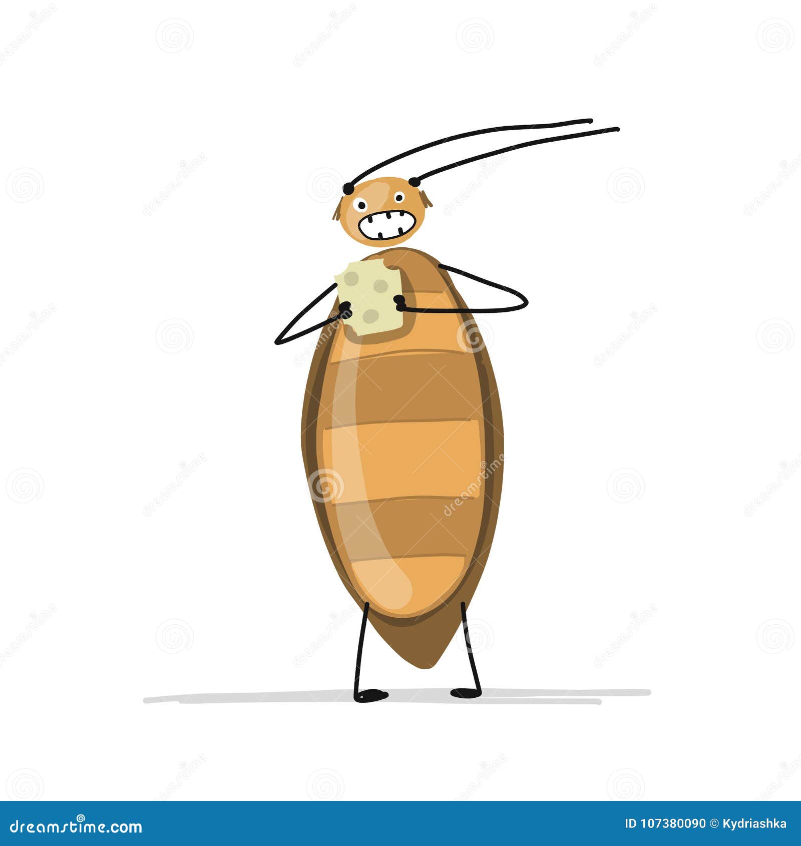 Funny Cockroach for Your Design Stock Vector - Illustration of ...