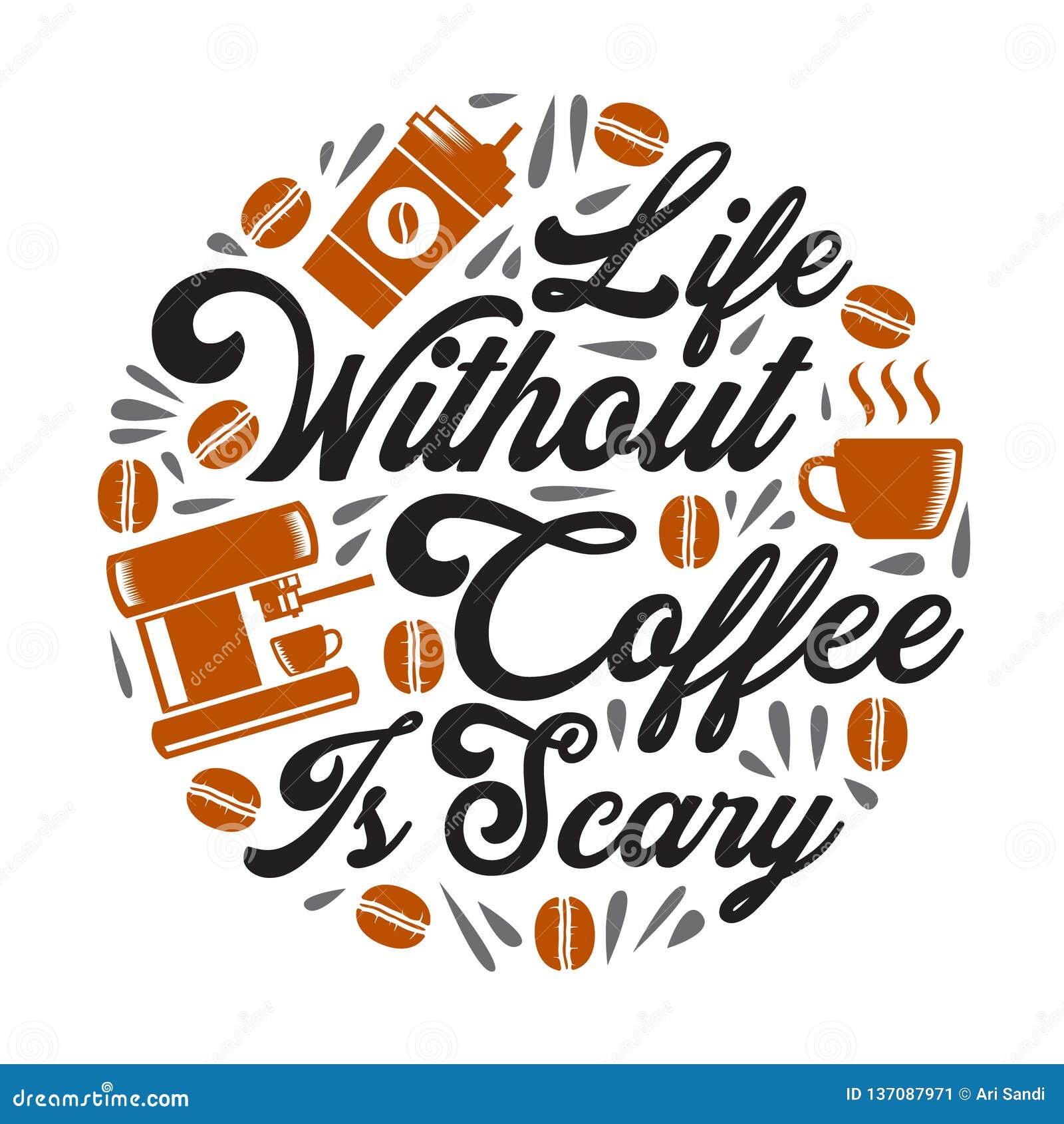 Funny Coffee Quote and Saying. 100 Vector Best for Graphic Stock ...