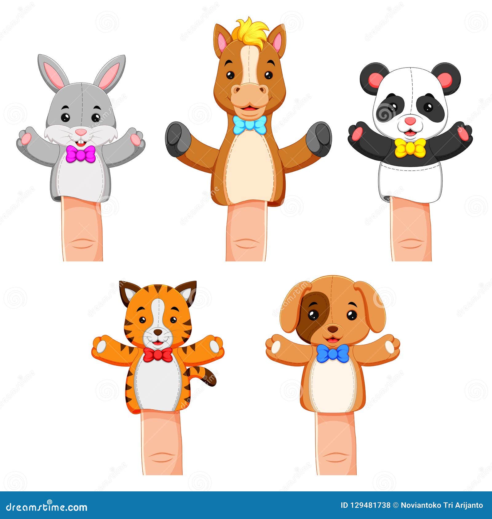 A Funny Colections of Puppet Pet Animal Stock Vector - Illustration of ...