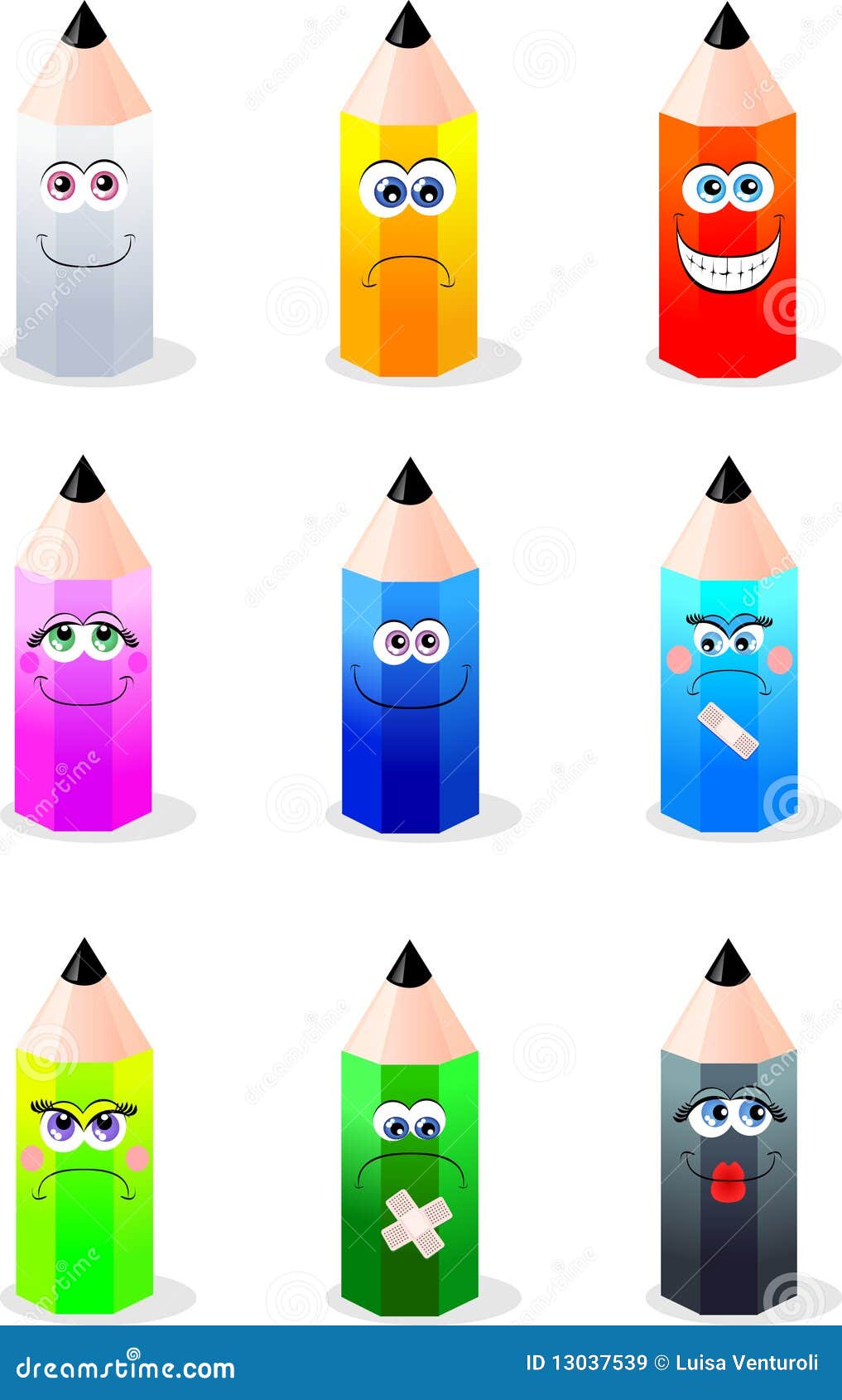 Funny Colored Pencils Royalty Free Stock Images - Image: 13037539 Funny Colored Pencils Royalty Free Stock Images - Image: 13037539
