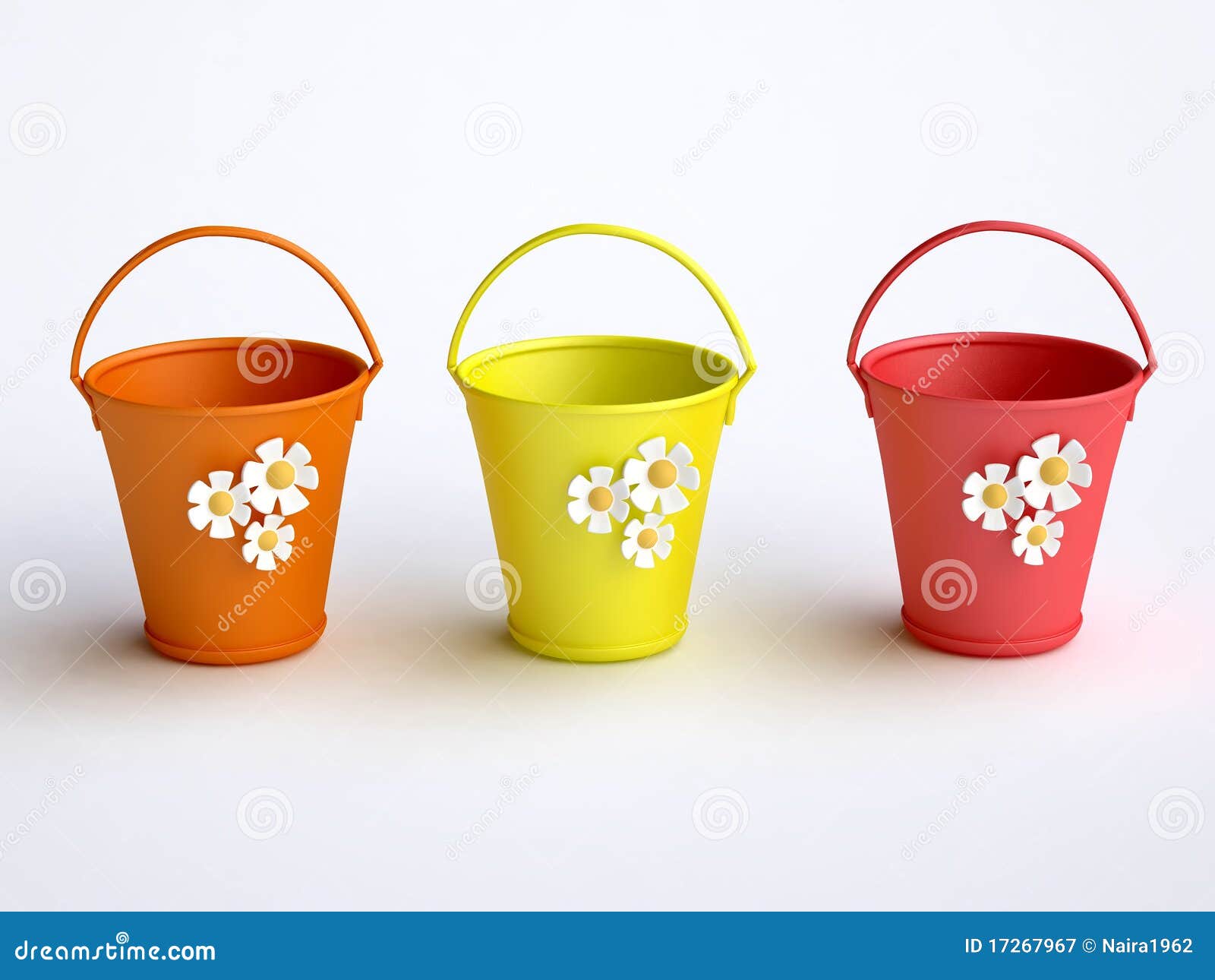Funny Colorful buckets stock illustration. Illustration of summer ...