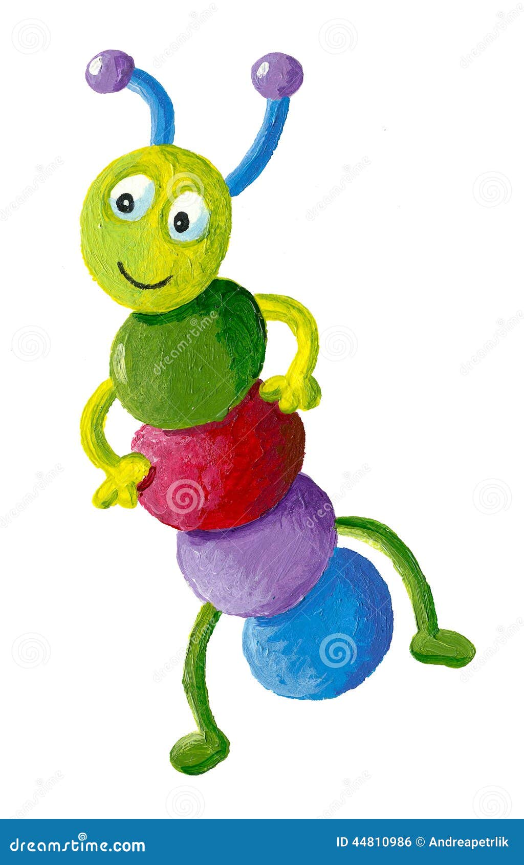 Funny colorful caterpillar stock illustration. Illustration of clip ...