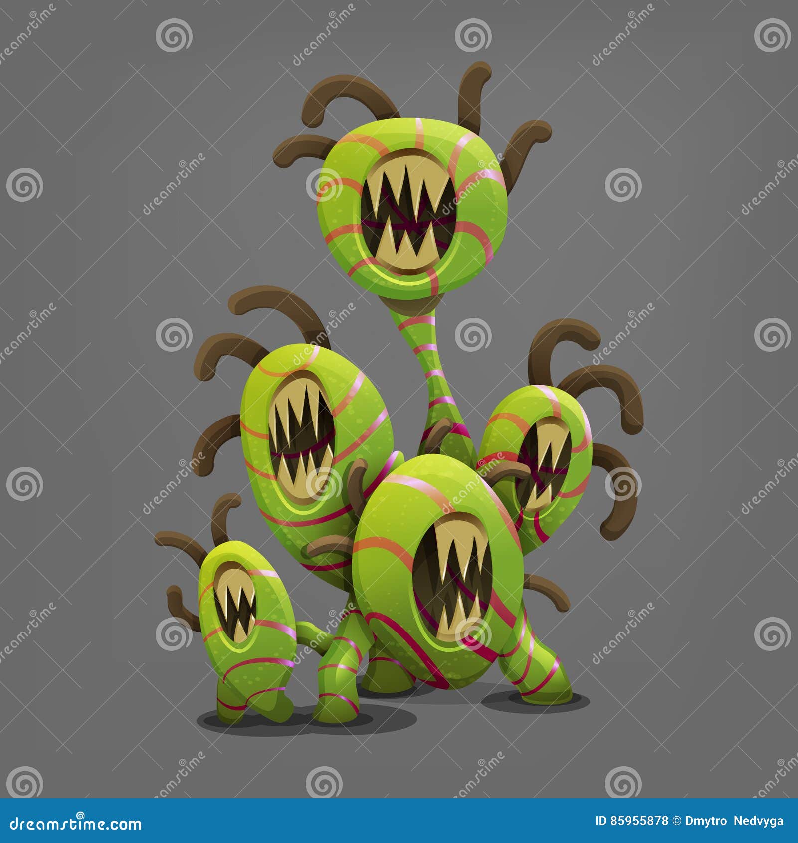 Alien Plants Set. Vector Magic Unusual Mushrooms | CartoonDealer.com ...