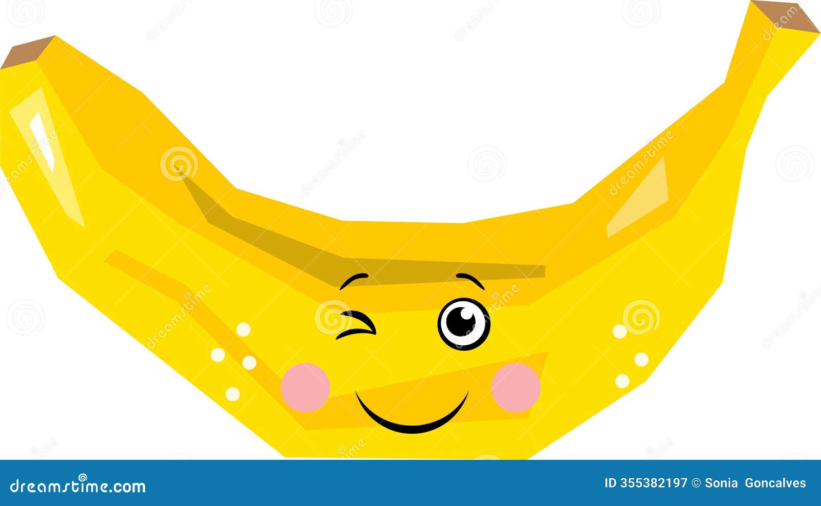 Funny Comic Abstract Fresh Banana Stock Illustration - Illustration of ...