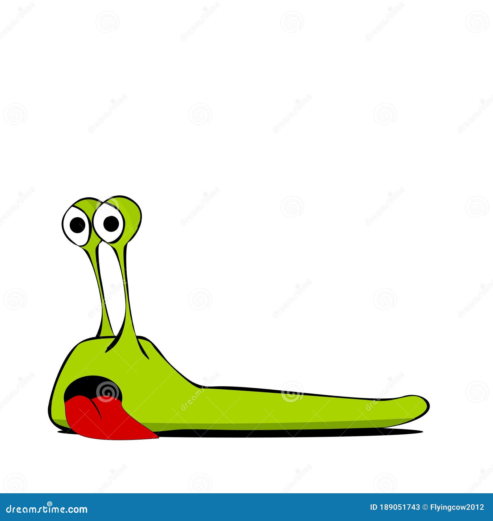 Funny comic art slug stock illustration. Illustration of funny - 189051743