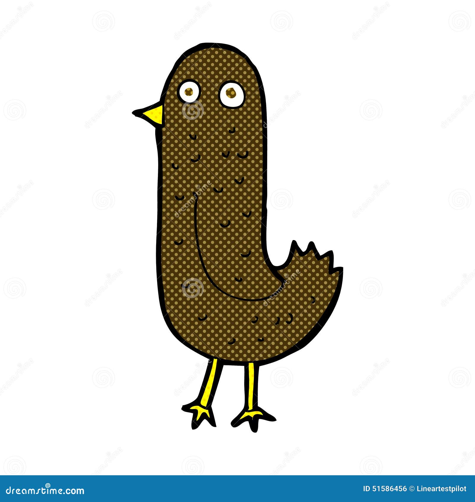 Funny comic cartoon bird stock illustration. Illustration of cartoon ...