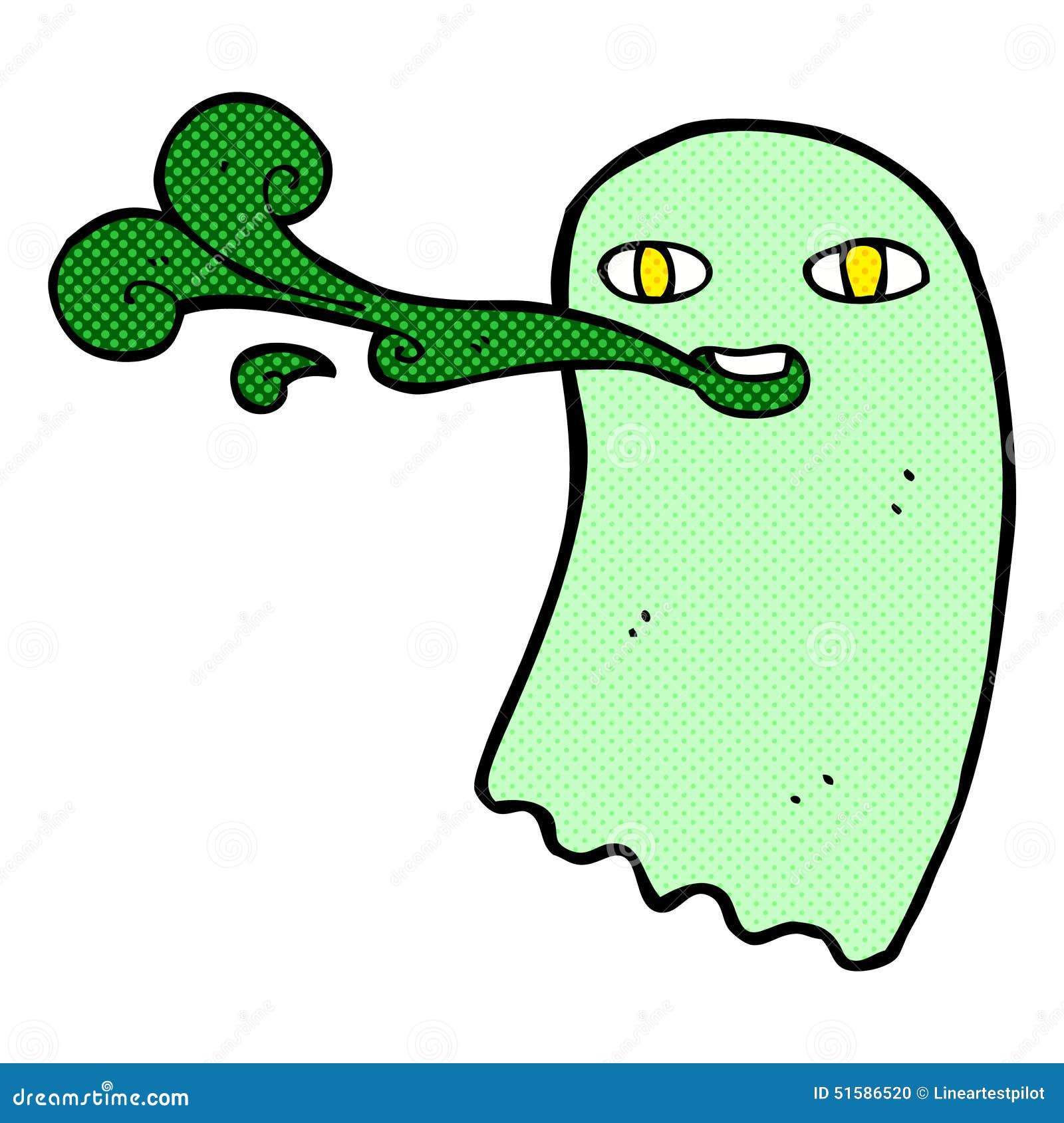 Funny comic cartoon ghost stock illustration. Illustration of cartoon ...
