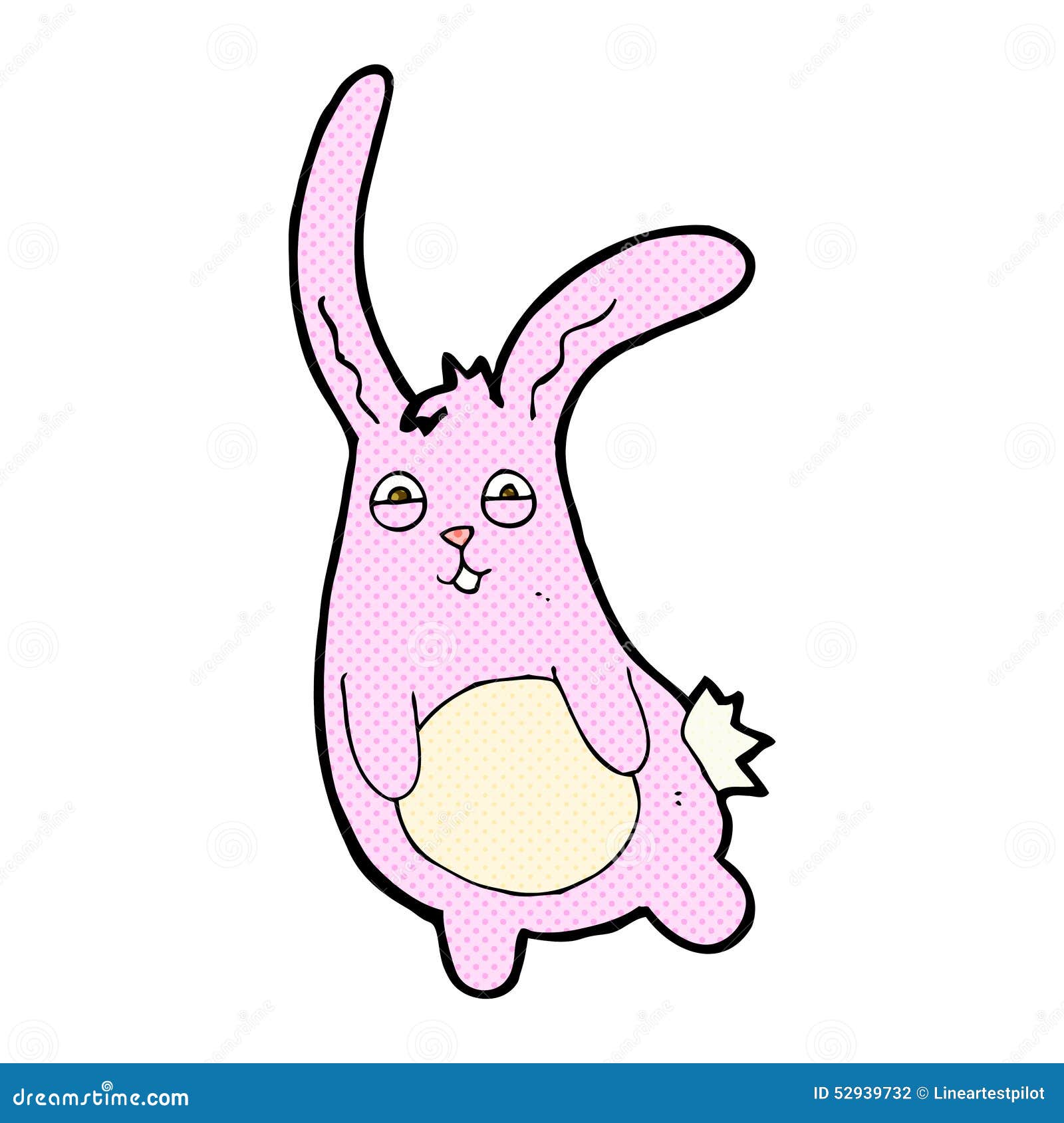 Funny comic cartoon rabbit stock illustration. Illustration of clip ...