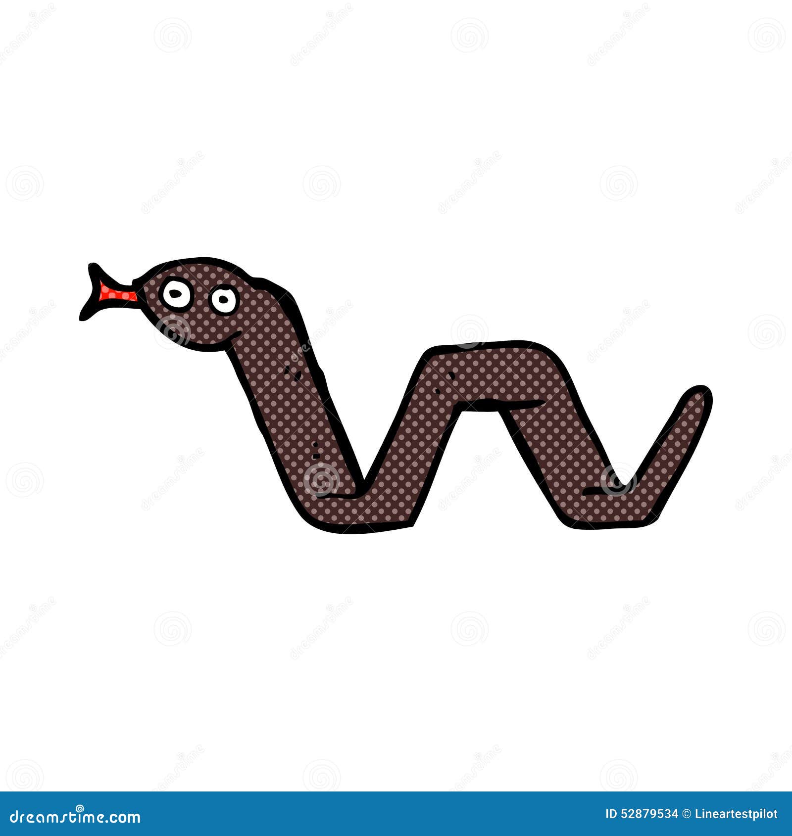 Funny comic cartoon snake stock illustration. Illustration of hand ...
