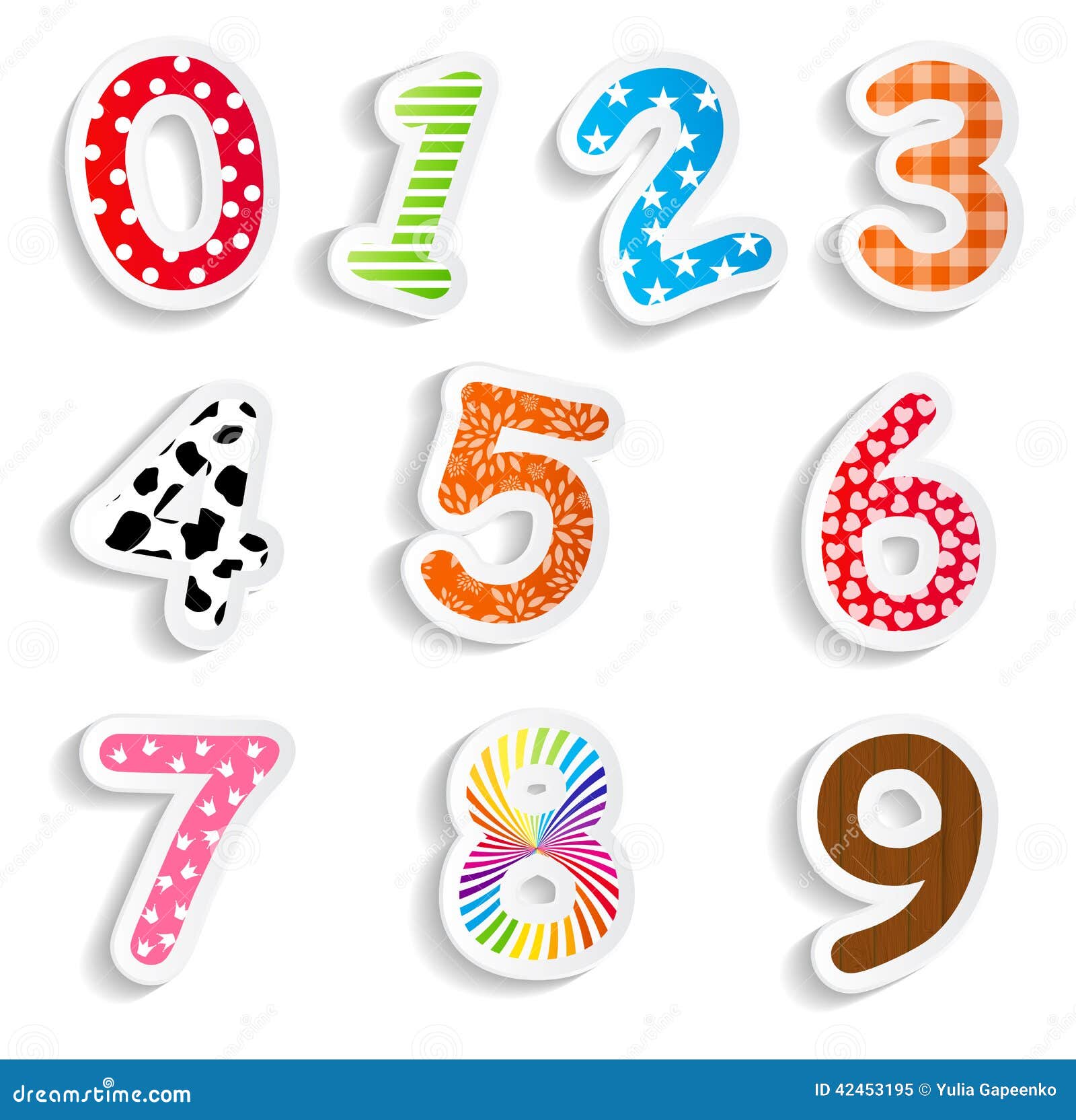Funny Comic Numbers Vector Illustration Stock Vector - Illustration of ...