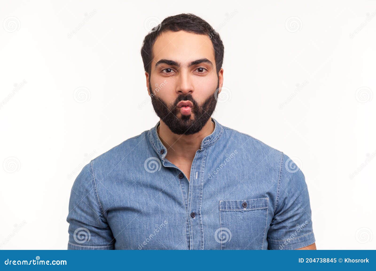 Funny Comical Indian Man Making Silly Facial Expressions Grimacing