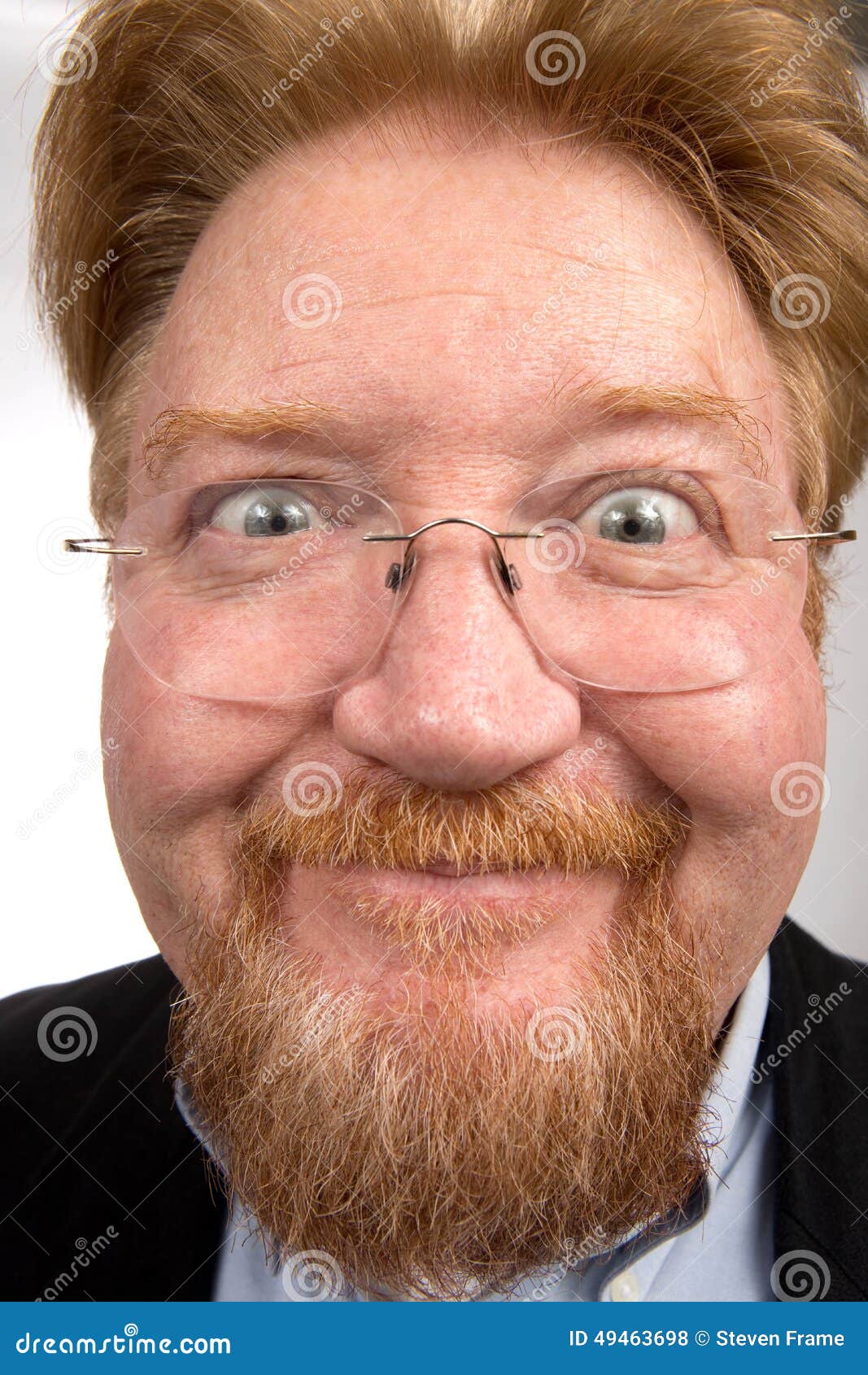Funny Comical Man Face stock photo. Image of distortion - 49463698