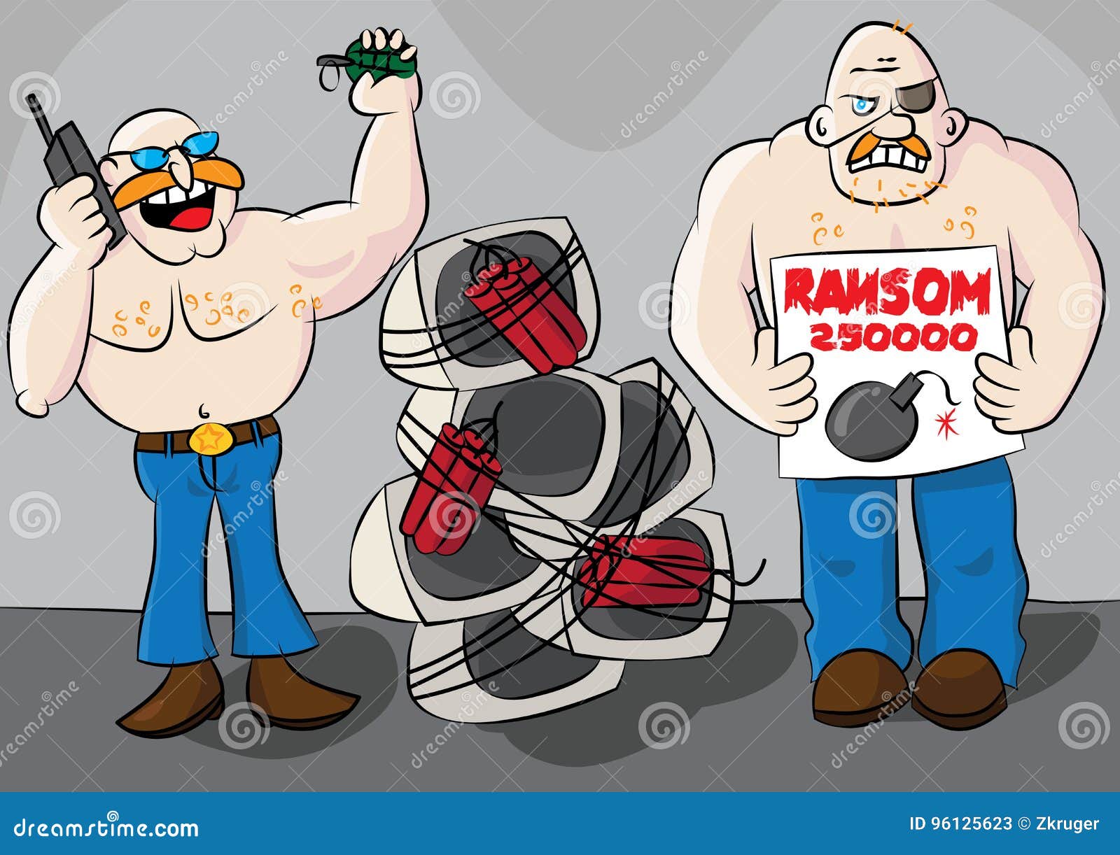 Funny Computer Ransomware Cartoon Stock Vector - Illustration of ...