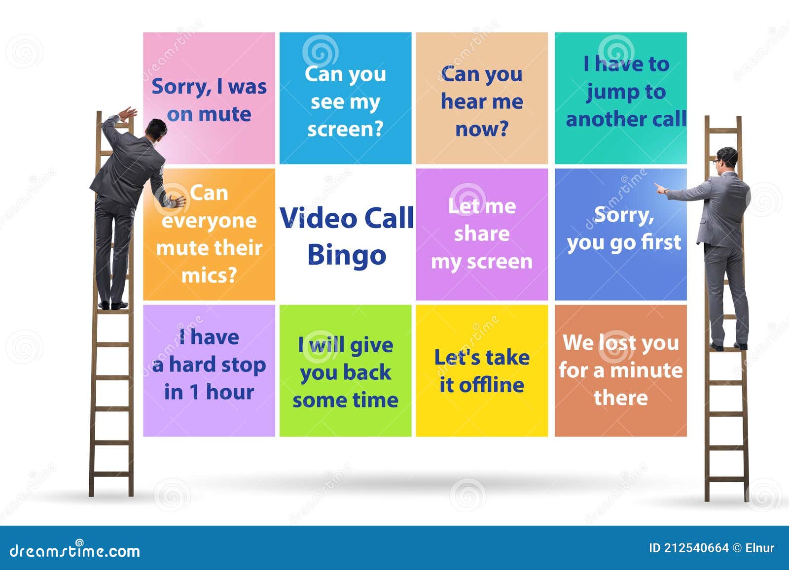 Funny Concept with Video Call Bingo Stock Photo - Image of conversation ...