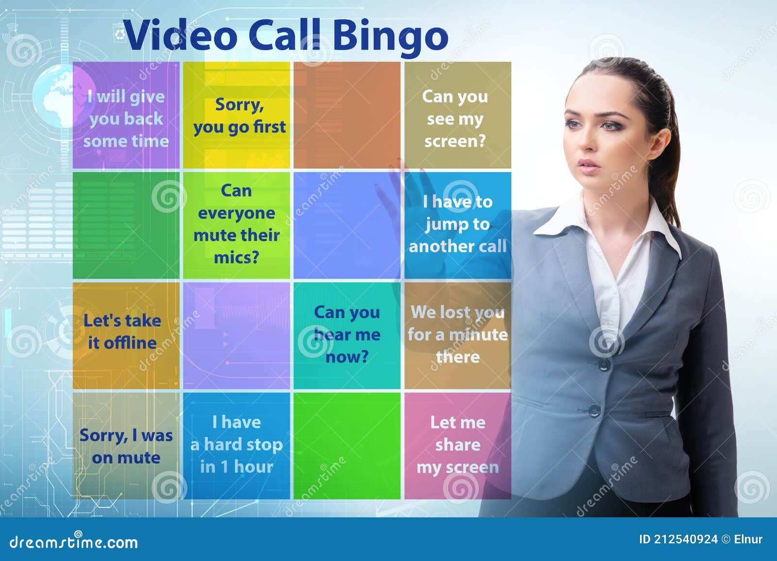Funny Concept with Video Call Bingo Stock Photo - Image of conversation ...