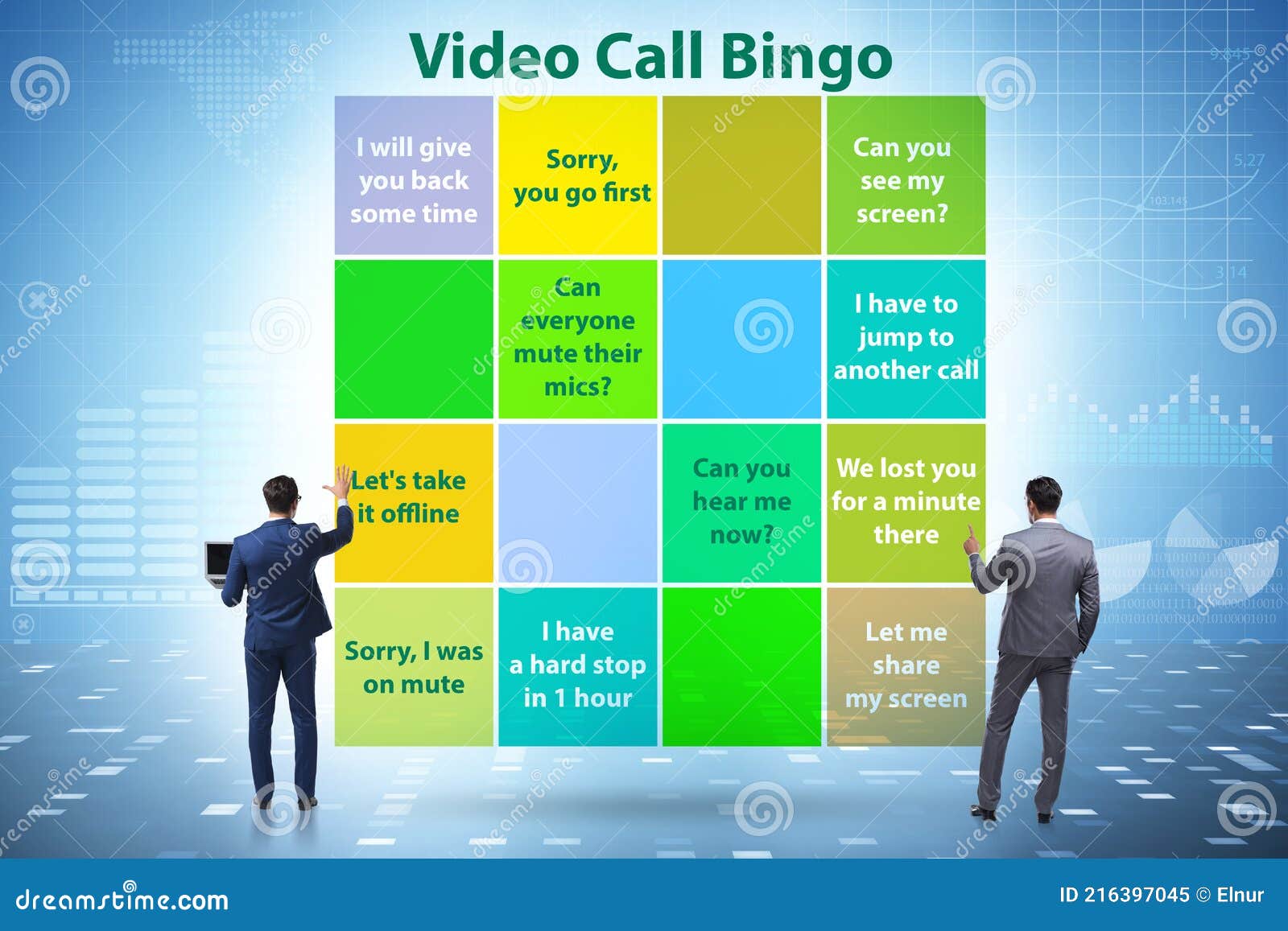 Funny Concept with Video Call Bingo Stock Image - Image of quarantine ...