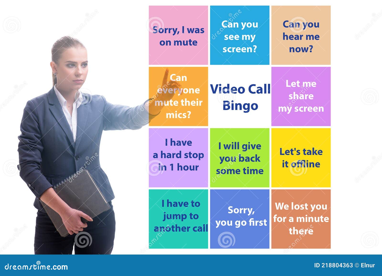 Funny Concept with Video Call Bingo Stock Image - Image of screen ...