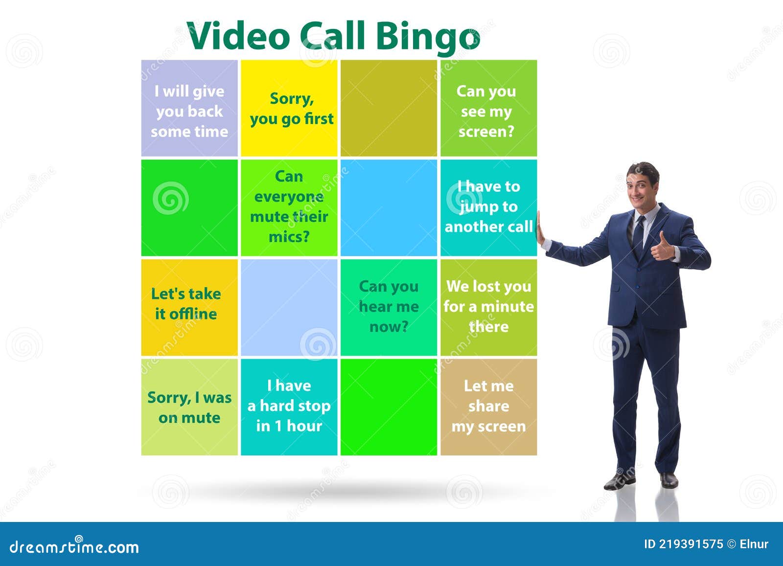 Funny Concept with Video Call Bingo Stock Image - Image of people ...