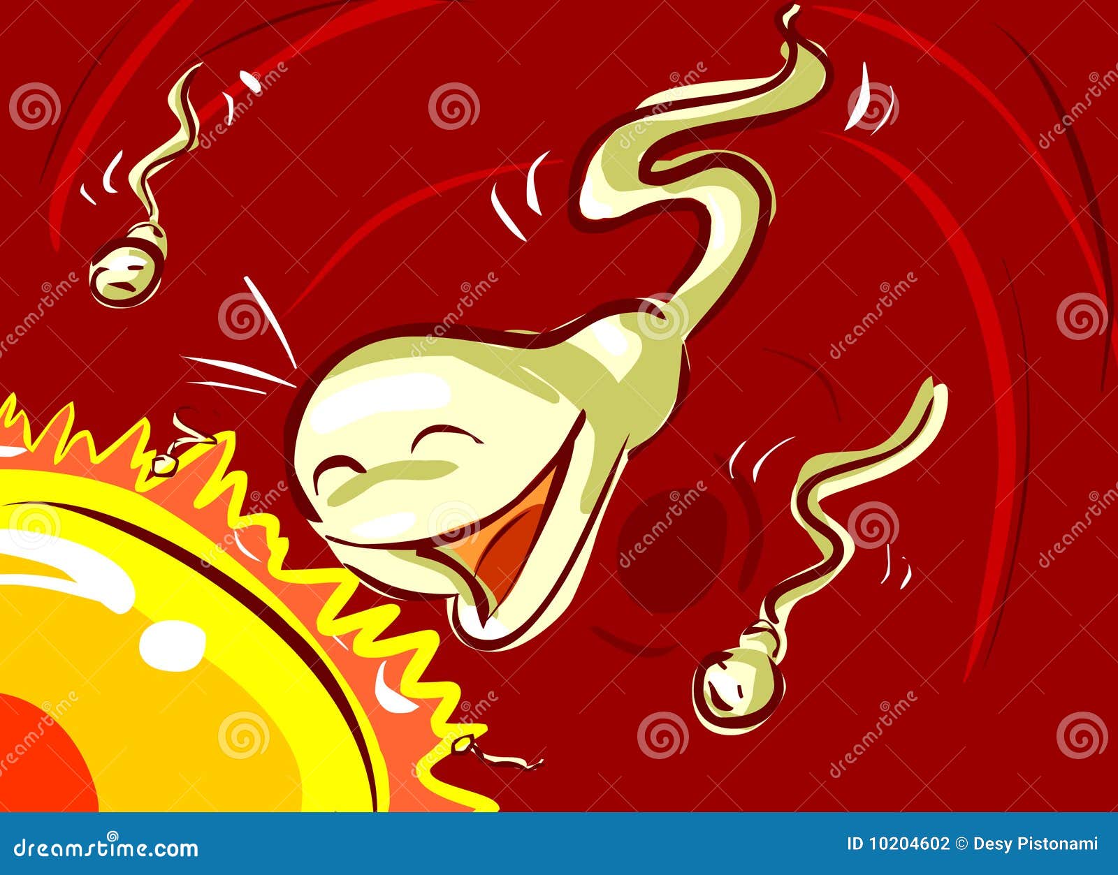 Funny conception stock vector. Illustration of fertilizing - 10204602