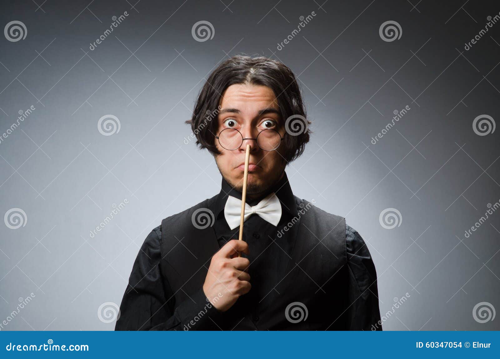 Funny Conductor in Musical Concept Stock Photo - Image of director ...