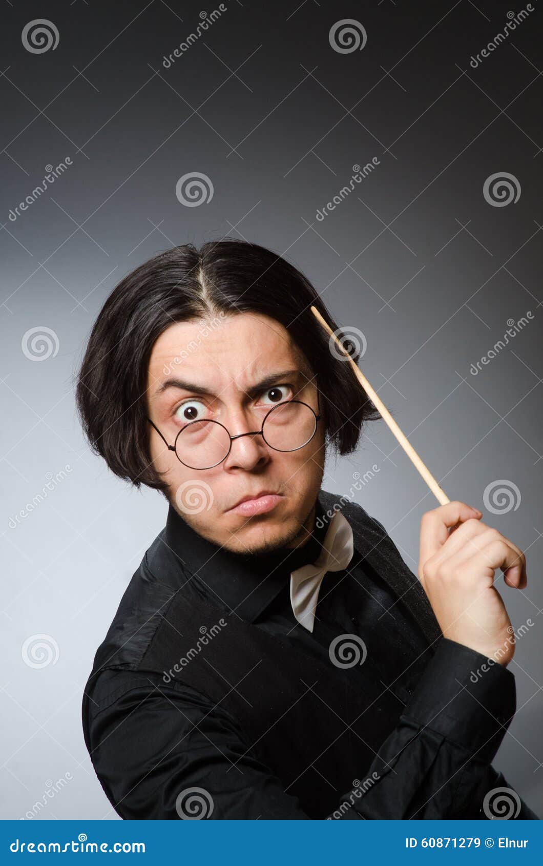 The Funny Conductor in Musical Concept Stock Image - Image of comic ...