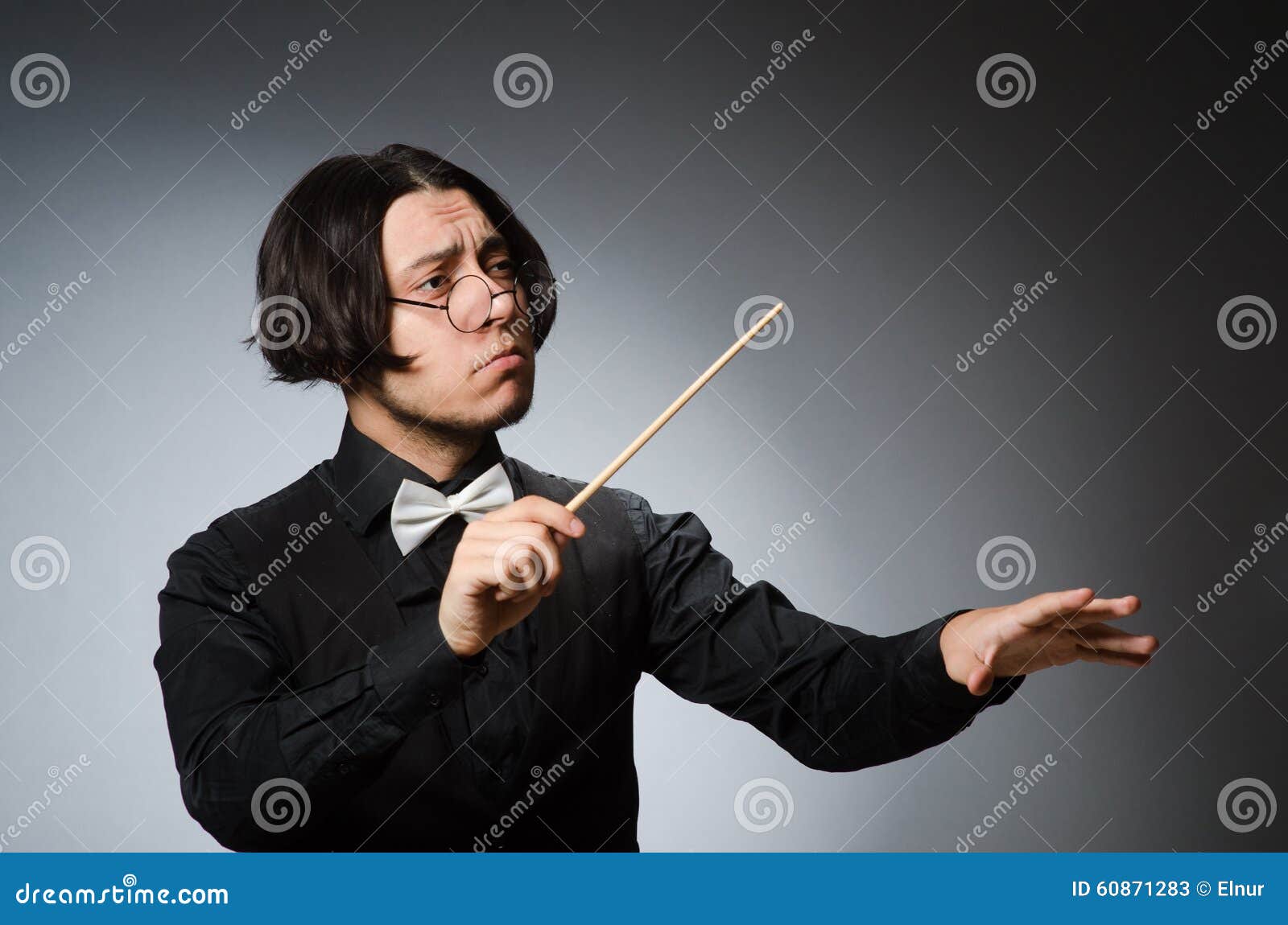 The Funny Conductor in Musical Concept Stock Image - Image of conductor ...