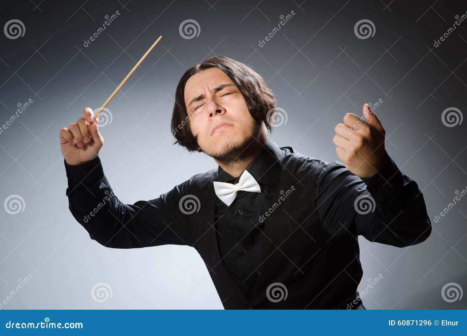 The Funny Conductor in Musical Concept Stock Photo - Image of conduct ...