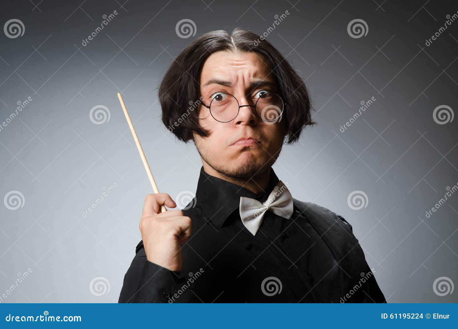 The Funny Conductor in Musical Concept Stock Photo - Image of humour ...
