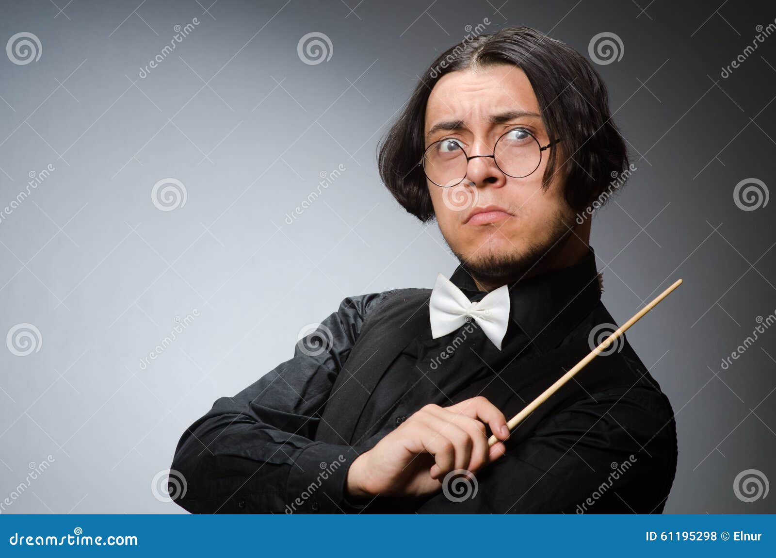 The Funny Conductor in Musical Concept Stock Photo - Image of ...