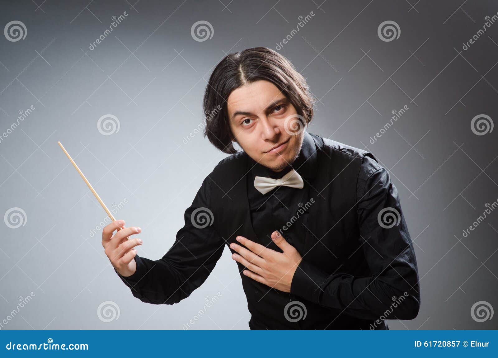 The Funny Conductor in Musical Concept Stock Image - Image of humorous ...
