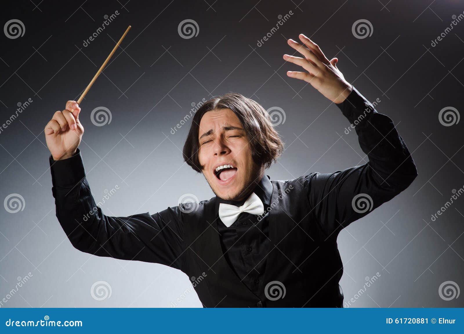 The Funny Conductor in Musical Concept Stock Image - Image of conductor ...