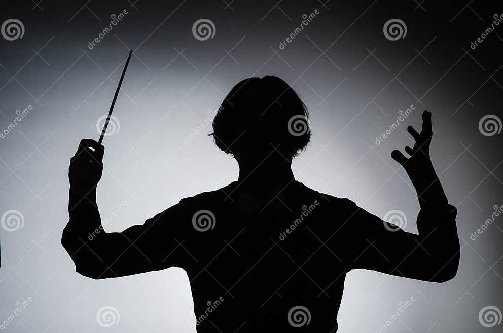 The Funny Conductor in Musical Concept Stock Image - Image of opera ...