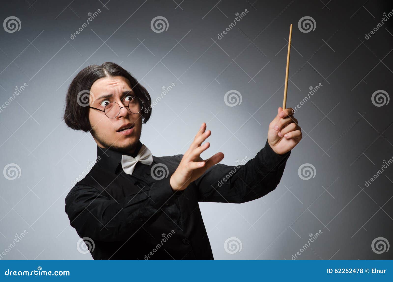 The Funny Conductor in Musical Concept Stock Photo - Image of humour ...