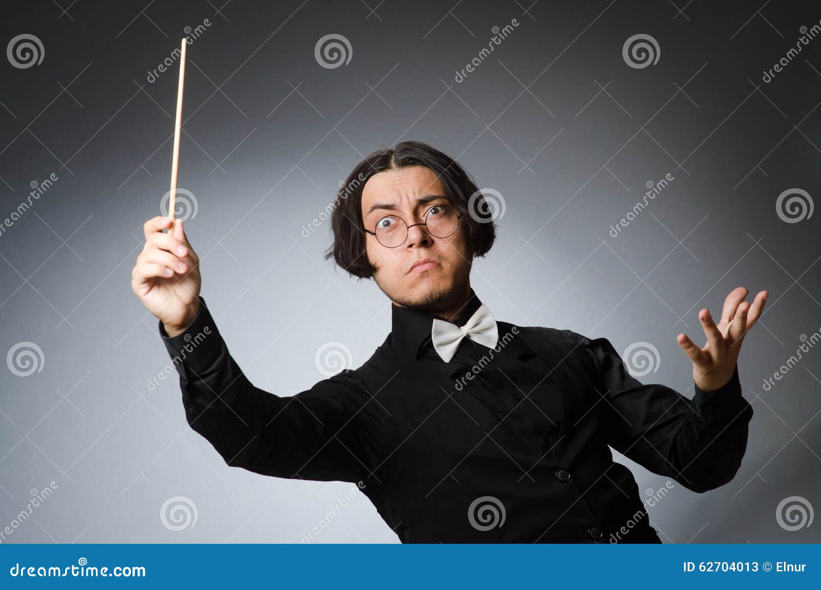 Funny Conductor in Musical Concept Stock Image - Image of master ...