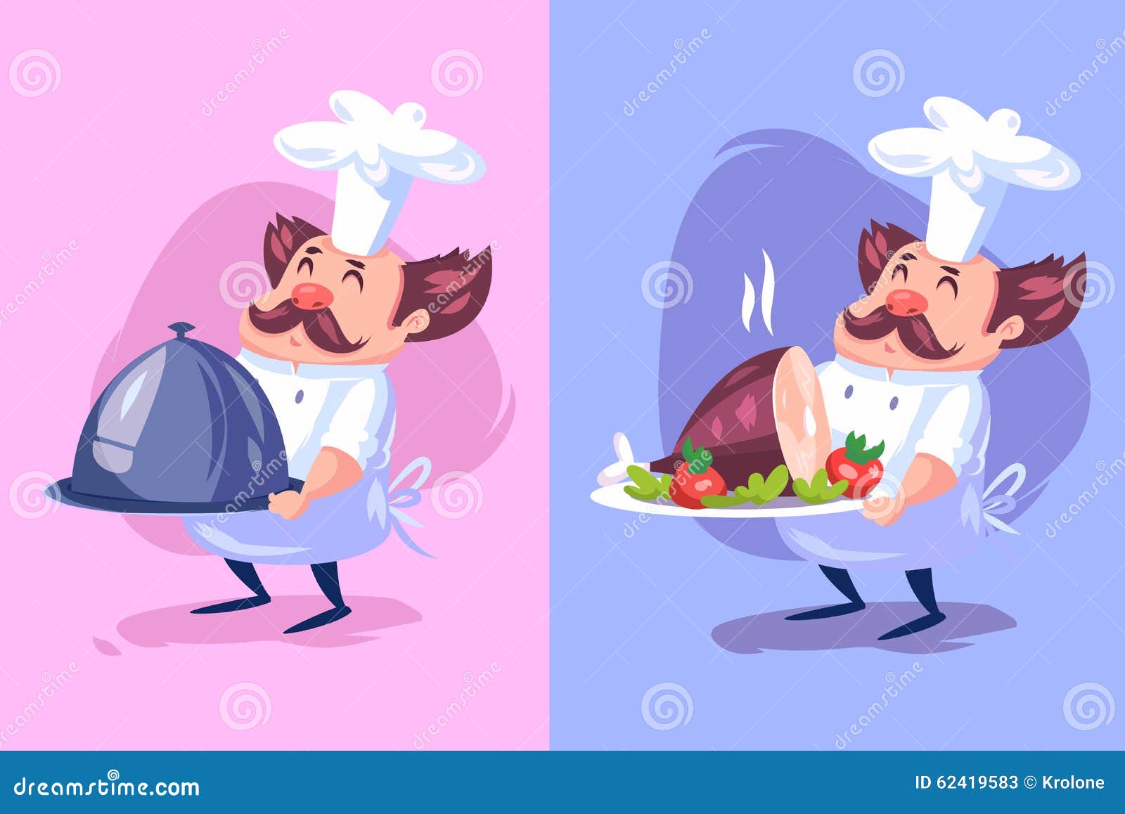 Funny Cook Character. Vector Illustration Stock Vector - Illustration ...